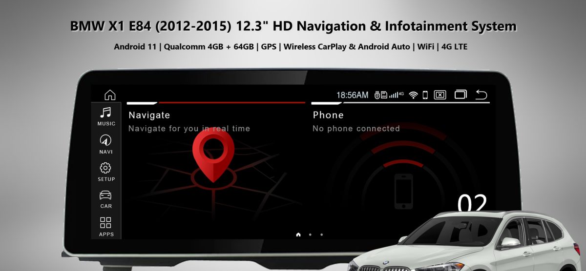 BMW X1 (2009 – 2015) E84 OEM FIT 12.3″ HD Touch-Screen Android ...