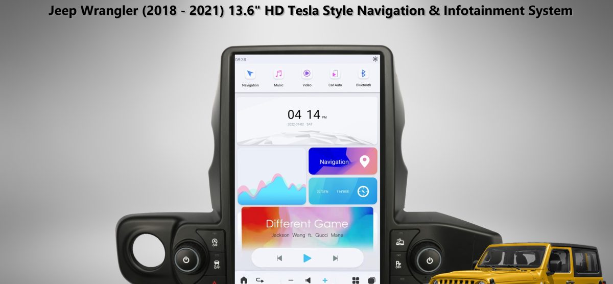 Jeep Wrangler (2018 – 2021) 13.6″ IPS HD Touch-Screen Navigation ...