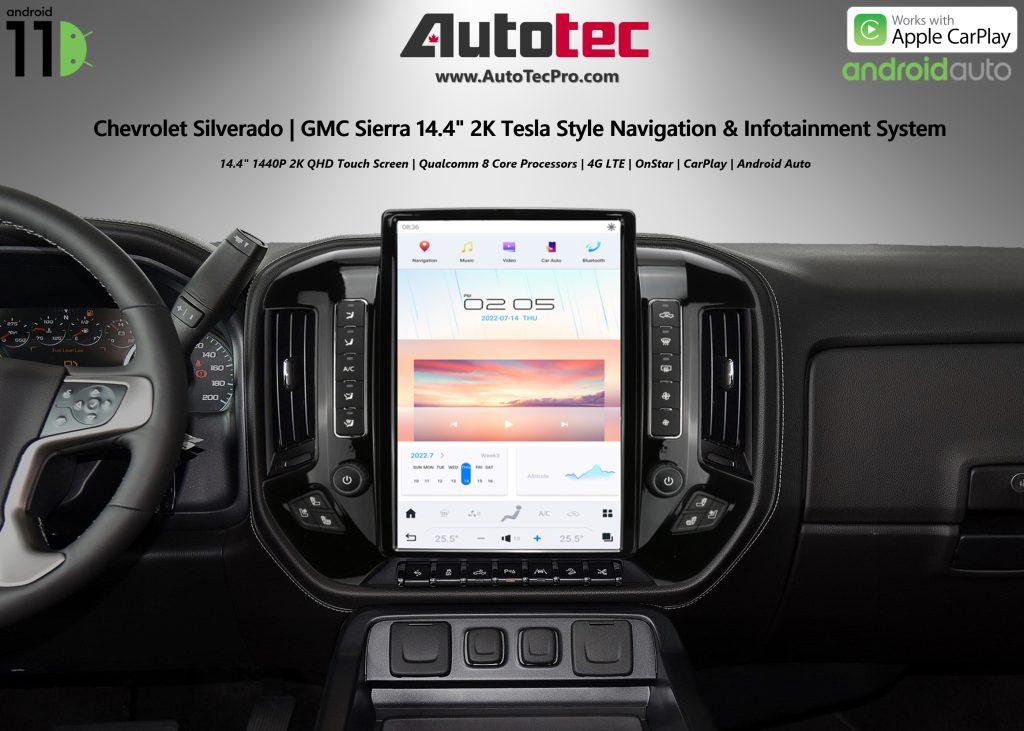 Chevrolet Silverado / GMC Sierra (2014 – 2019) 14.4″ IPS QHD 2K Touch ...