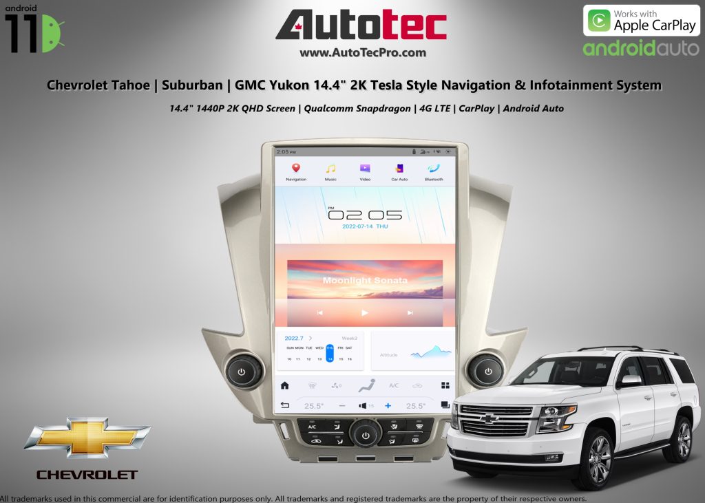 Chevrolet Tahoe / Suburban / GMC Yukon (2015 – 2020) 14.4″ IPS QHD 2K ...