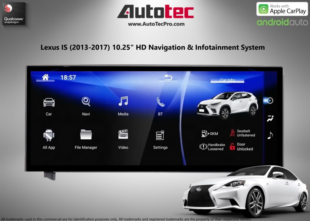 Lexus IS ( 2014- 2019 ) 10.25″ HD Touch-Screen Navigation ...