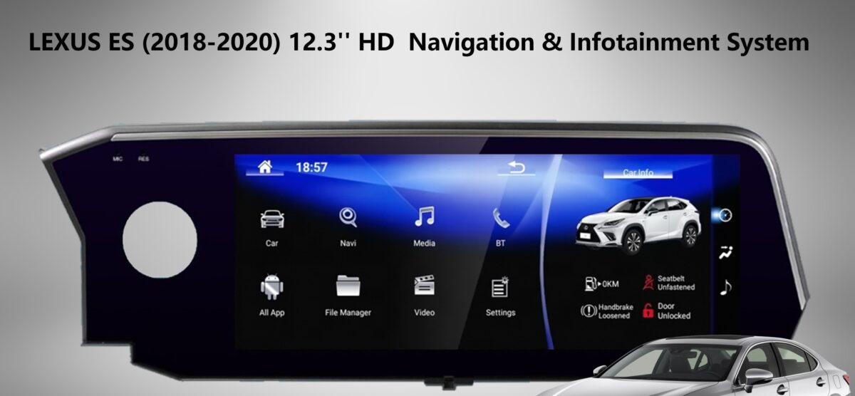Lexus ES ( 2018- 2020 ) 12.3″ HD Touch-Screen Navigation & Infotainment ...