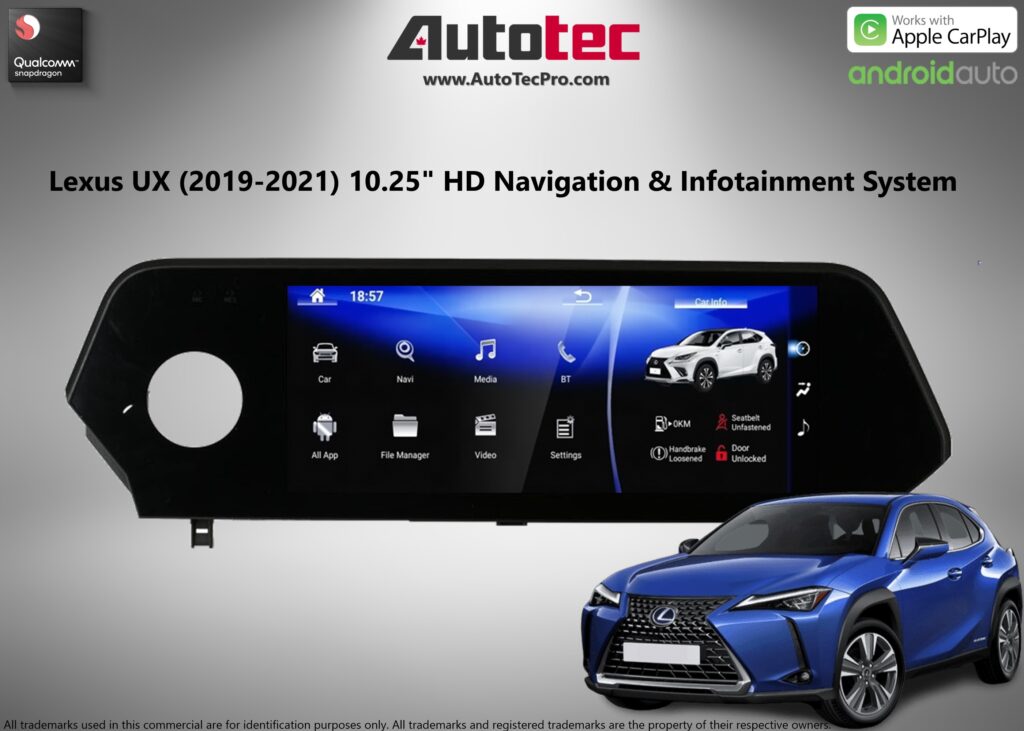 Lexus UX ( 2019- 2021 ) 10.25″ HD Touch-Screen Navigation ...
