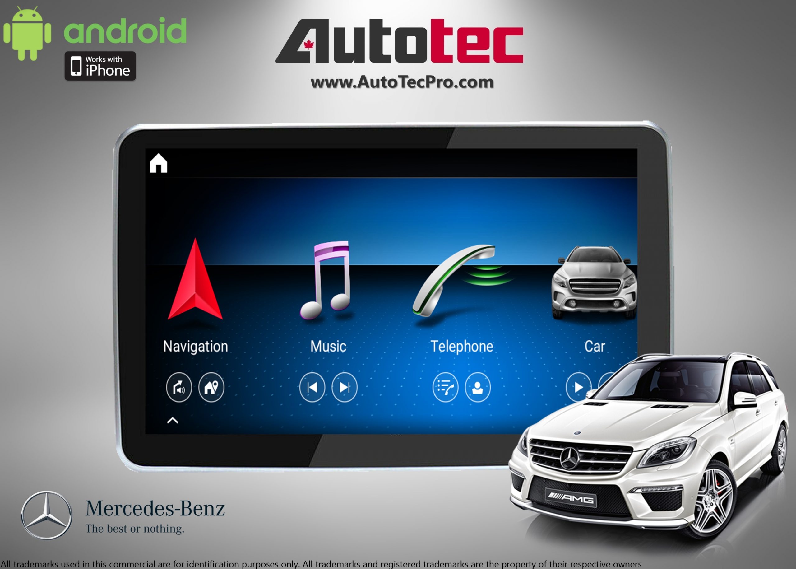 Mercedes-Benz ML / GL ( 2012-2016 ) W166 / X166 Direct-Fit 9″ HD IPS ...