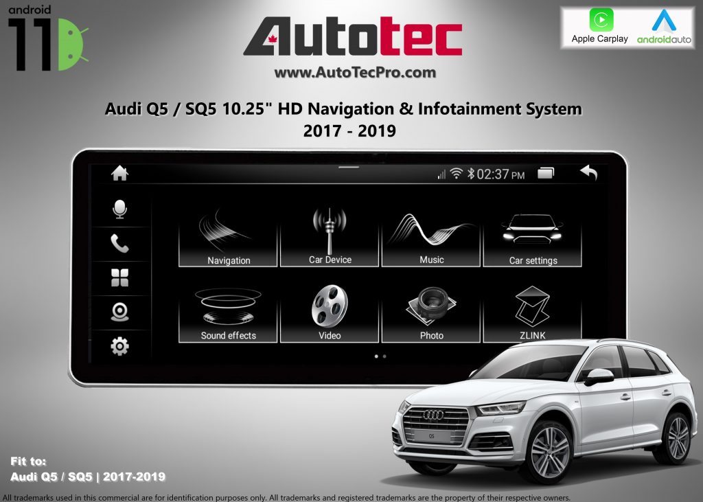 AUDI Q5 / SQ5 (2017 – 2020 | B9) OEM FIT 10.25″ HD Touch-Screen Android ...