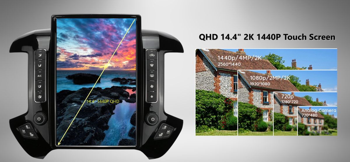 Chevrolet Silverado / GMC Sierra (2014 – 2019) 14.4″ IPS QHD 2K Touch ...