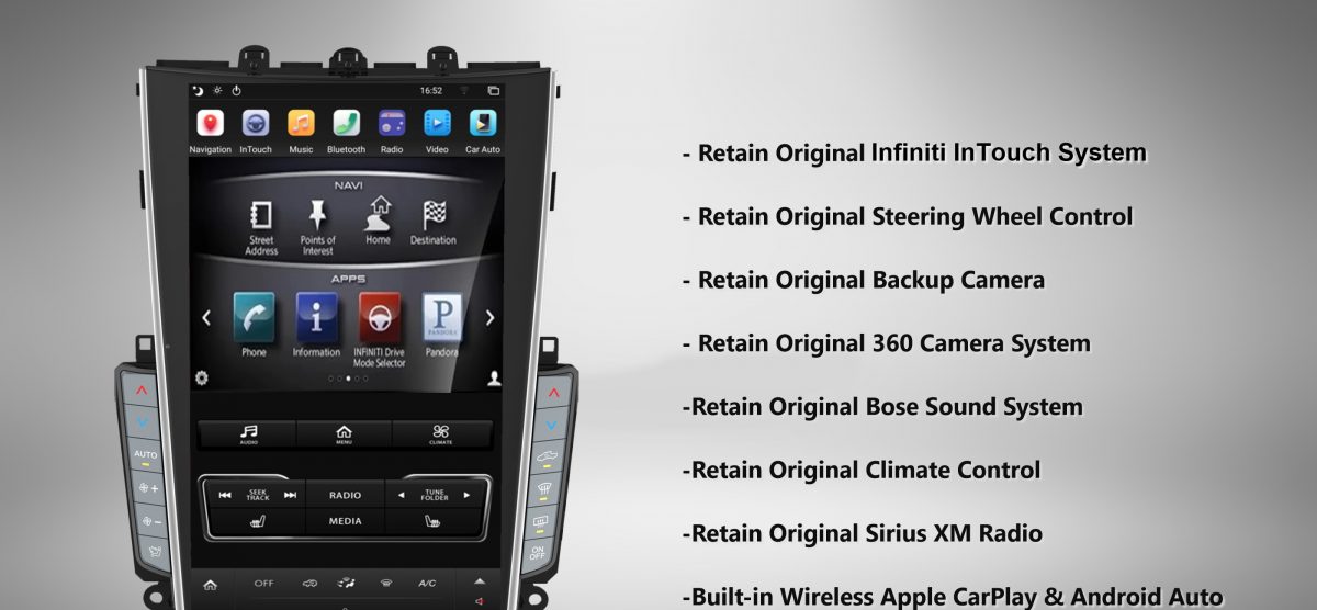 Infiniti Q50 / Q60 (2013 – 2021) 13.6″ (Mark VI) IPS HD 1080P Touch ...