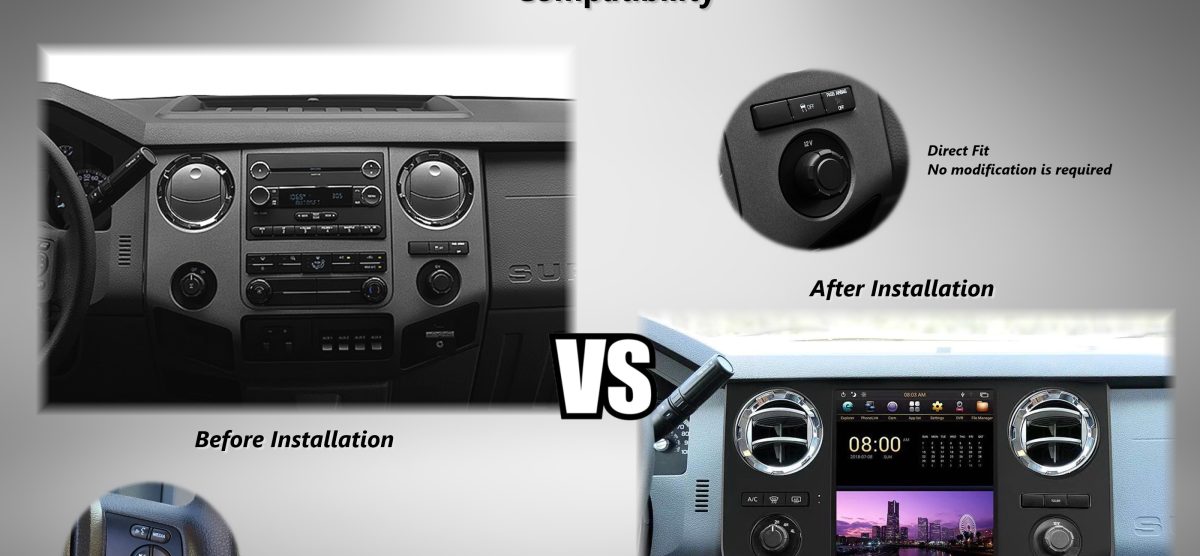 Ford F250 F350 (2009 – 2016) 12.1″ IPS HD Touch-Screen Navigation ...