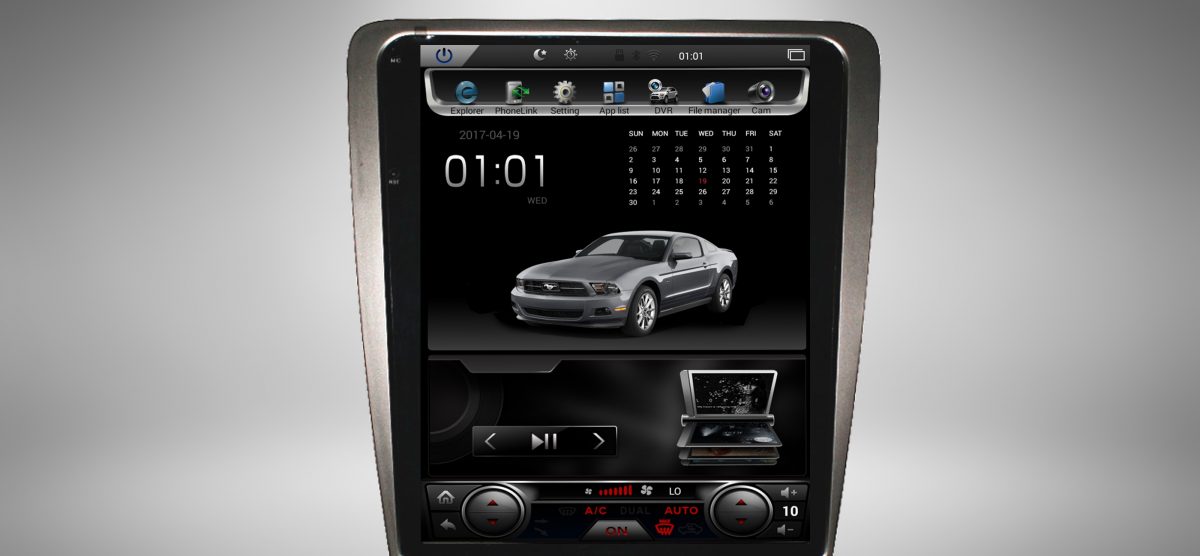 Ford Mustang (2010 – 2014) 12.1″ IPS HD Touch-Screen Android Navigation ...