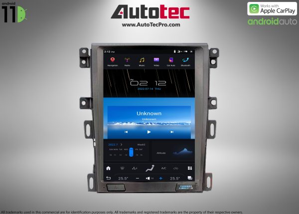 Ford Edge (2011 – 2014) 12.1″ IPS HD Touch-Screen Android Navigation ...