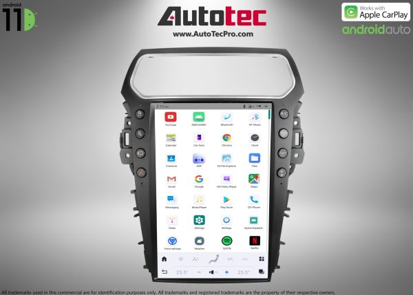 Ford Explorer (2011 – 2019) 14.4″ IPS QHD 2K Touch-Screen Android ...