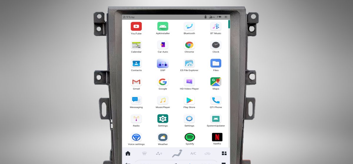 Ford Edge (2011 – 2014) 12.1″ IPS HD Touch-Screen Android Navigation ...