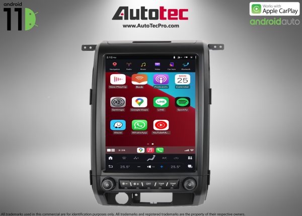 Ford F150 (2009 – 2014) 12.1″ IPS HD Touch-Screen Android Navigation ...