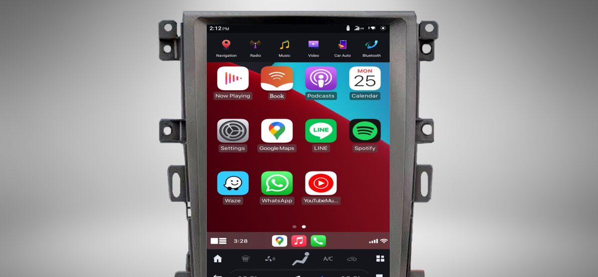 Ford Edge (2011 – 2014) 12.1″ IPS HD Touch-Screen Android Navigation ...