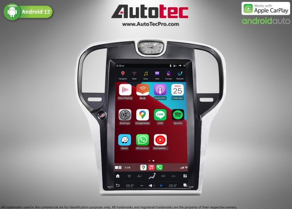 Chrysler 300 300C (2011 – 2020) 13.3″ IPS HD Touch-Screen Navigation ...