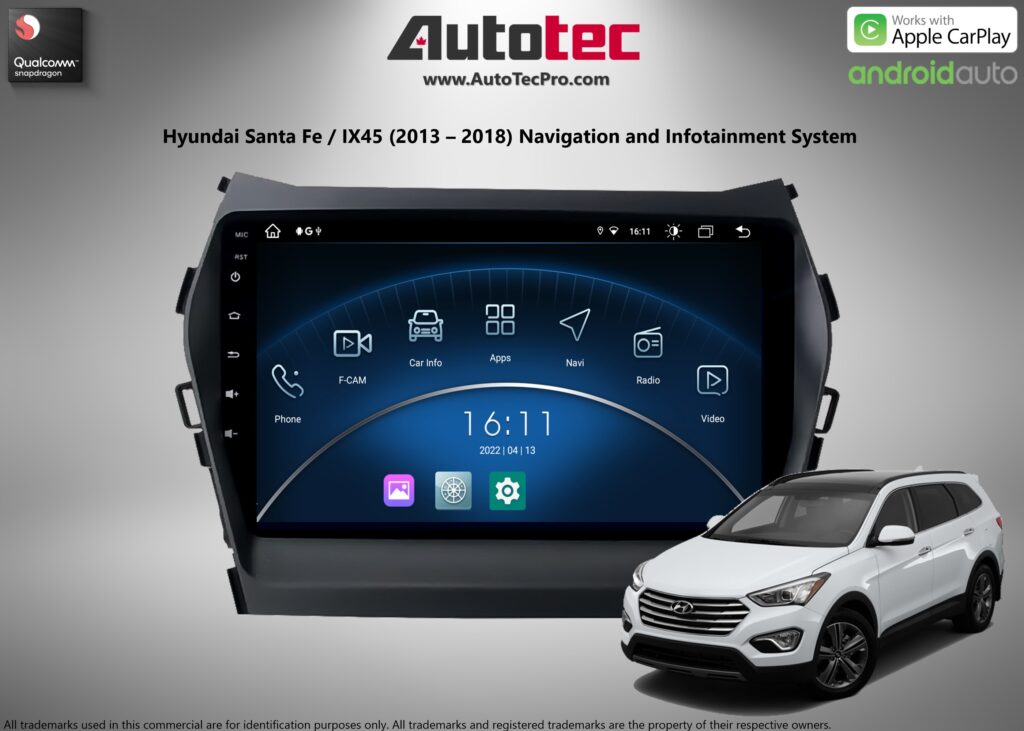 Hyundai Santa Fe / IX45 (2013 – 2018) OEM FIT HD Touch-Screen Android ...