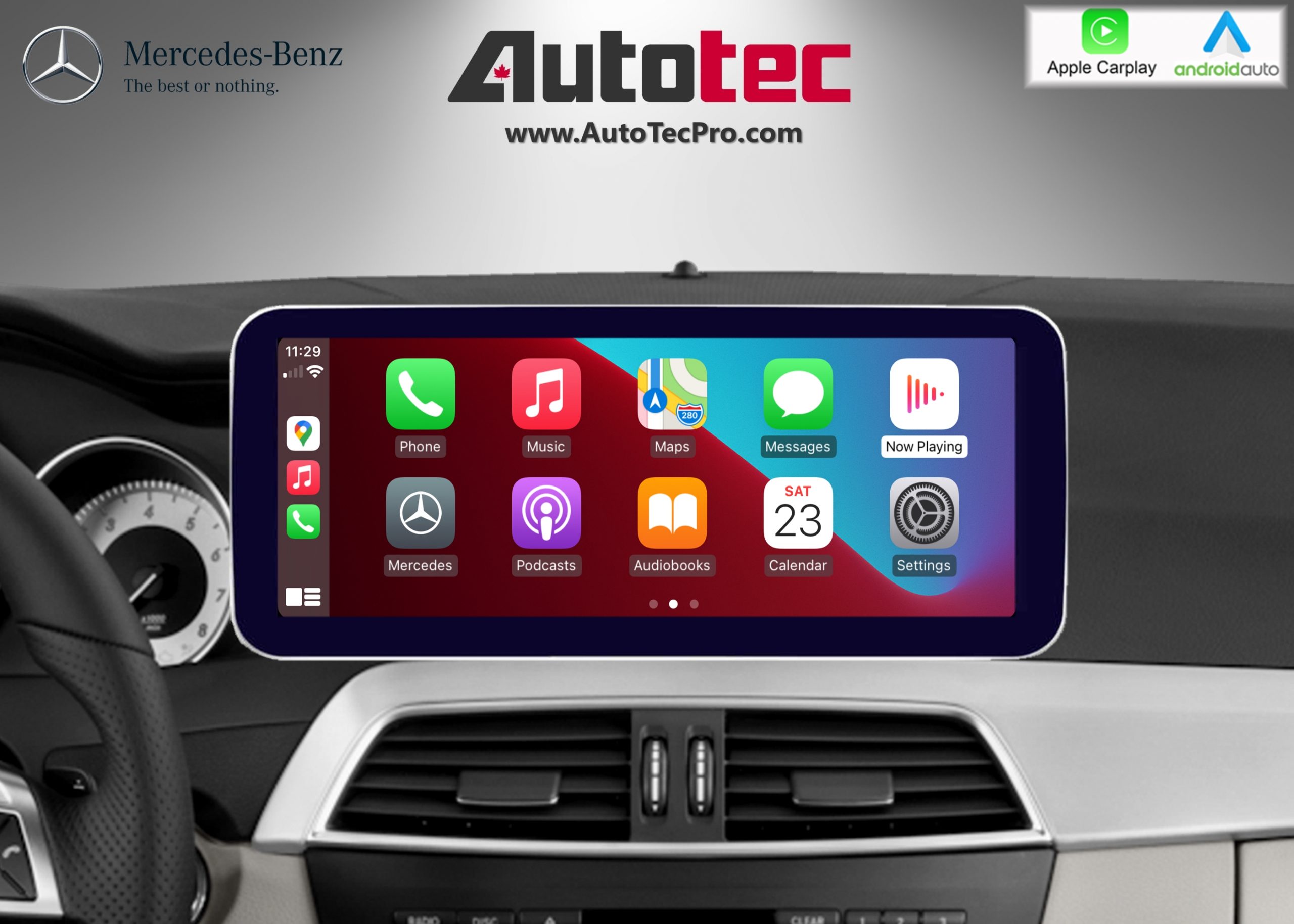 Mercedes-Benz C-Class (2012-2014 | W204) Direct-Fit 10.25″ / 12.3″ HD ...