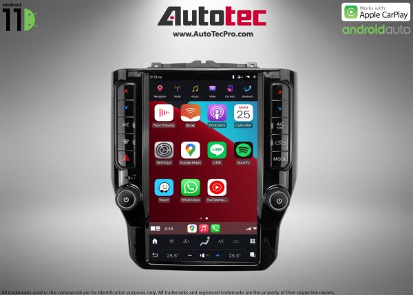 Dodge RAM (2019 – 2023) 12″ HD Tesla-Style Navigation & Infotainment ...