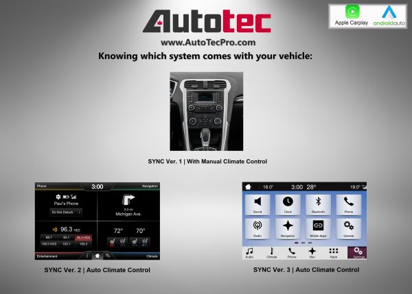 Ford Fusion (2013 – 2020) 13.6″ IPS HD Touch-Screen Android Navigation ...