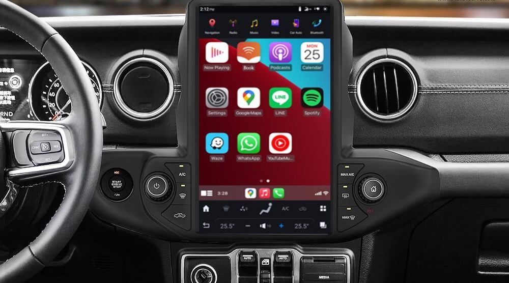 Jeep Wrangler (2018 – 2021) 13.6″ IPS HD Touch-Screen Navigation ...