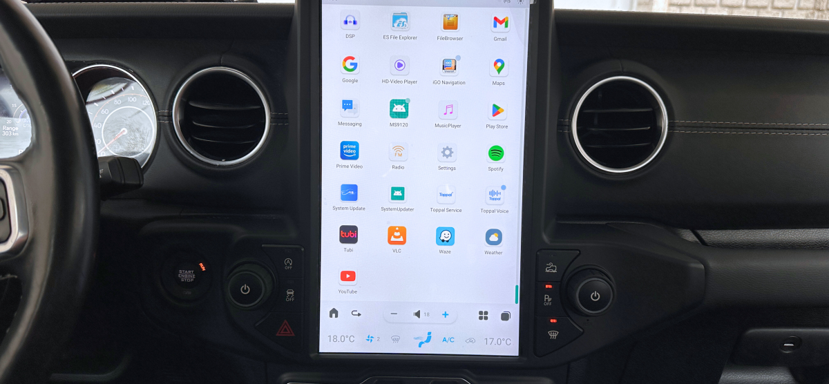 Jeep Wrangler (2018 – 2021) 13.6″ IPS HD Touch-Screen Navigation ...