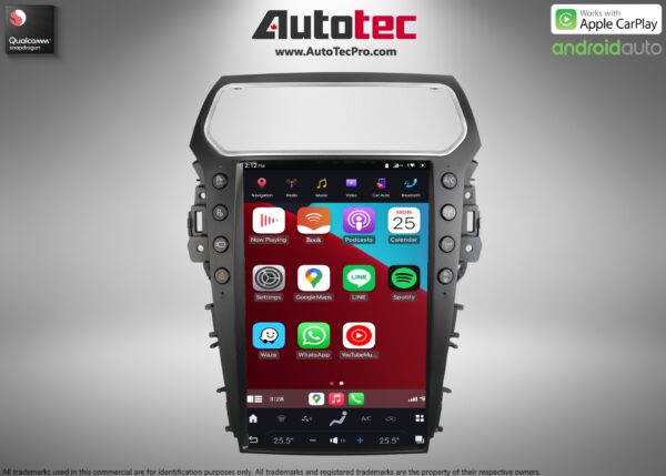 Ford Explorer (2011 – 2019) 14.4″ IPS QHD 2K Touch-Screen Android ...