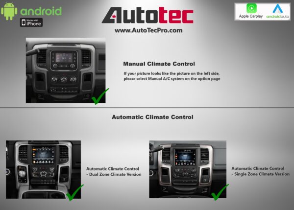 Dodge RAM (2013 – 2018) 14.4″ IPS QHD 2K Touch-Screen Android ...