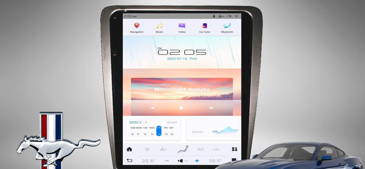 Ford Mustang (2010 – 2014) 12.1″ HD Touch-Screen Navigation ...