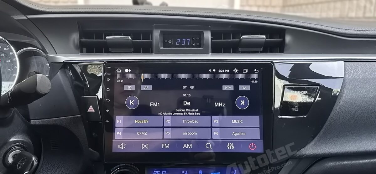 Toyota Corolla (2014 – 2016) 10.1″ HD Touch-Screen Android Navigation ...