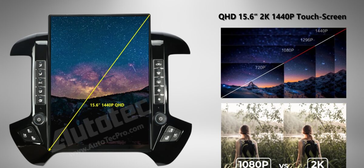 Chevrolet Silverado / GMC Sierra (2014 – 2019) 15.6″ IPS QHD 2K Touch ...