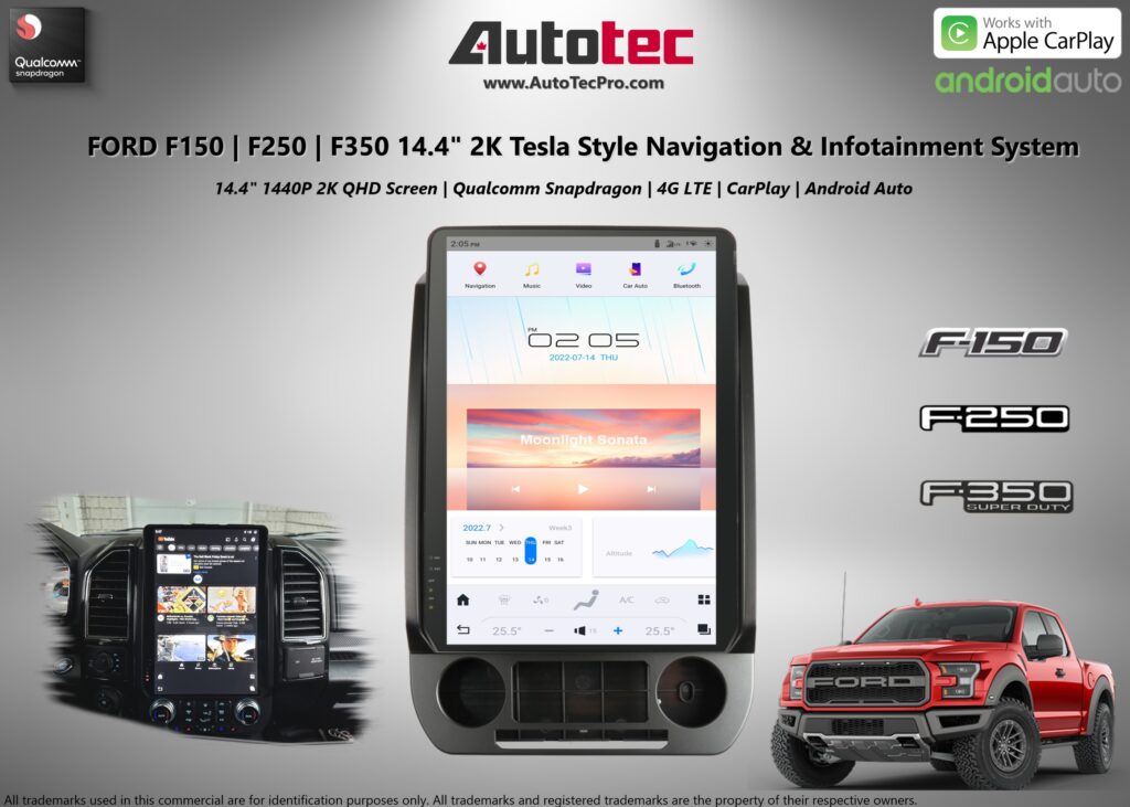 Ford F250 | F350 | F450 (2017 – 2022) 14.4″ IPS QHD 2K Touch-Screen ...