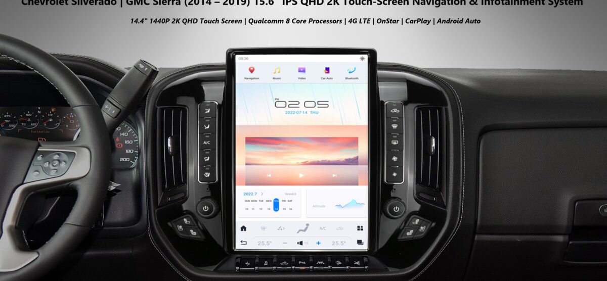 Chevrolet Silverado / GMC Sierra (2014 – 2019) 15.6″ IPS QHD 2K Touch ...